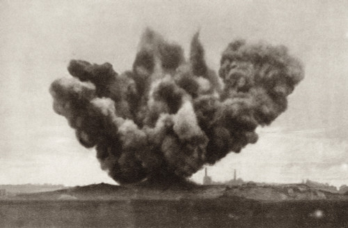 Exploding Artillery Shell During The First World War. From The ...