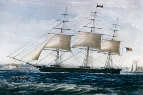 Clipper Ship Nightingale Currier & Ives Poster Print - Item ...