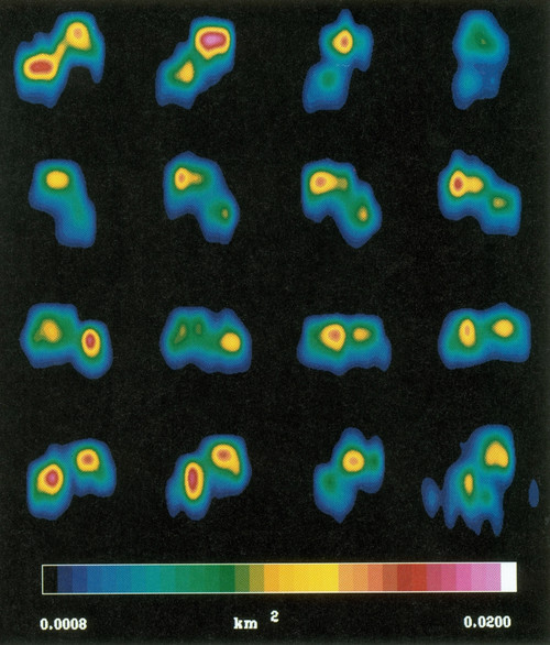 Castalia Asteroid Sequence, False-Color Coding, 1989 Poster Print by ...