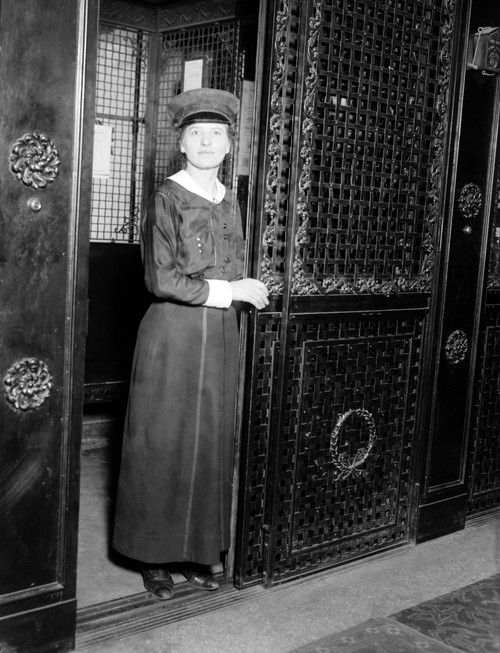 Female Elevator Operator, 1903 Poster Print by Science Source - Item ...