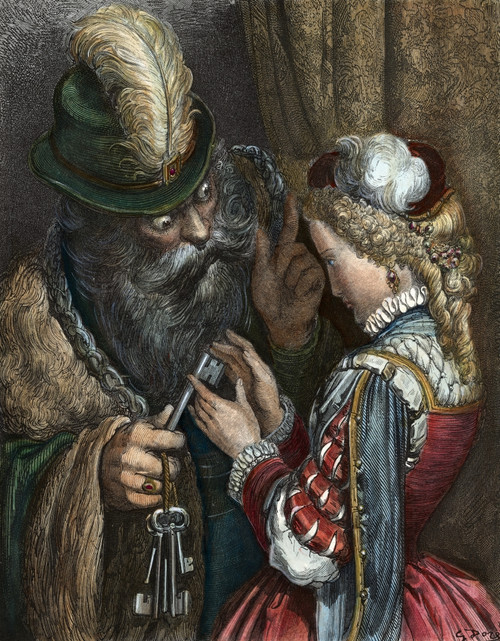 Perrault: Bluebeard, 1867. /Nbluebeard Giving His Wife The Keys To The ...