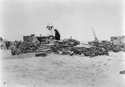 Hopi Snake Dancer, C1918. /Na Hopi Snake Dancer Entering The Kiva, A ...