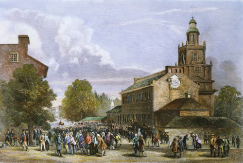 Independence Hall, 1776. /Nindependence Hall, Philadelphia, As It ...