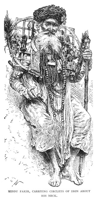 India: Fakir, 19Th Century. /N'Hindu Fakir, Carrying Circlets Of Iron ...