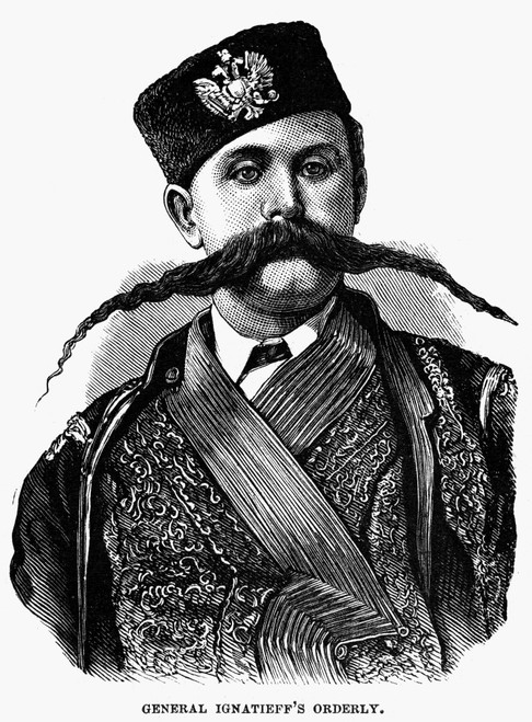 Russia: Military Orderly. /Norderly Of General Ignatiev. Wood Engraving ...