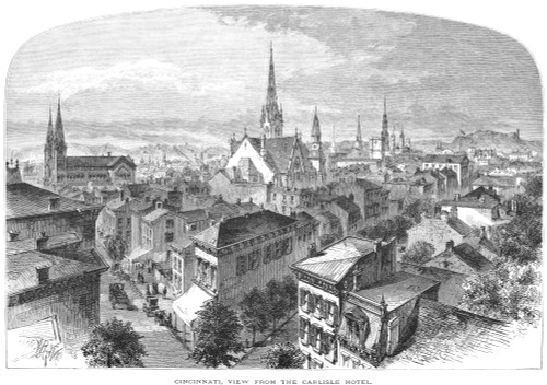 Cincinnati, Ohio, 1870. /Nwood Engraving, American. Poster Print by ...
