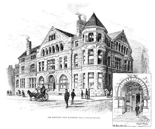 Baltimore: Club, 1891. /Nexterior Of The Maryland Club In Baltimore ...