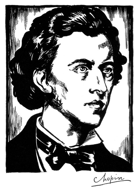 Frederic Chopin (1810-1849). /Npolish Composer And Pianist. Drawing ...