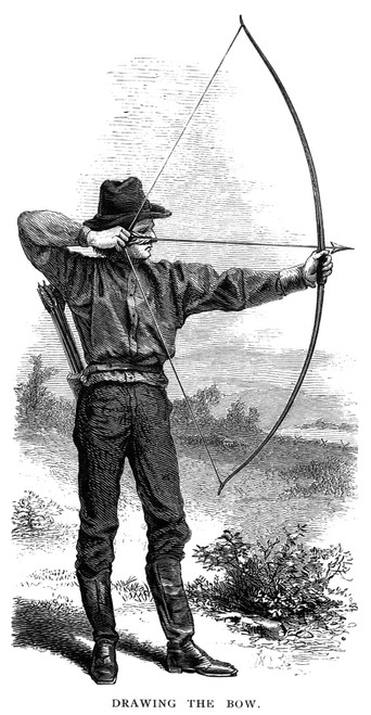 Archery, 19Th Century. /Narchery. Wood Engraving, Late 19Th Century ...