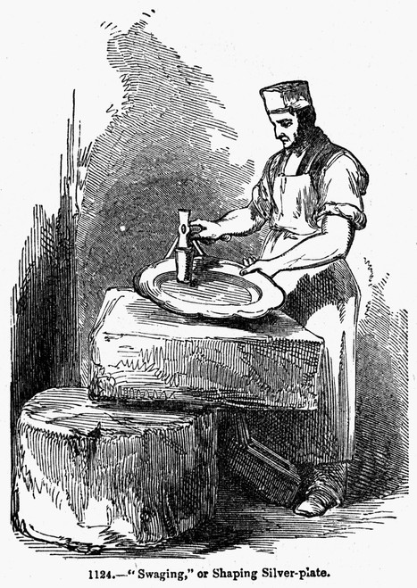 Jewelry: Silversmith. /N'Swaging,' Or Shaping Silverplate. Line ...