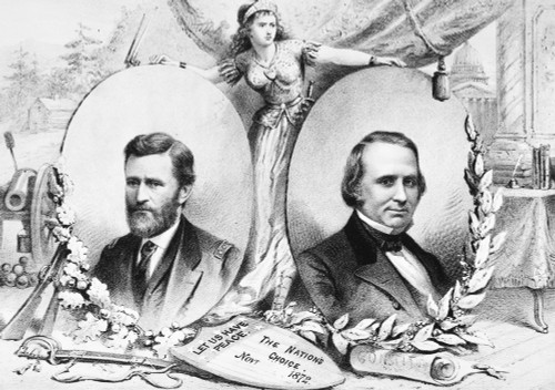 Grant: Election Of 1872. /Ncampaign Poster For Republican Presidential ...
