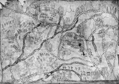Mexico: Mixtec Map. /Nmap Drawn By The Mixtecs Of Ancient Mexico, 8Th ...
