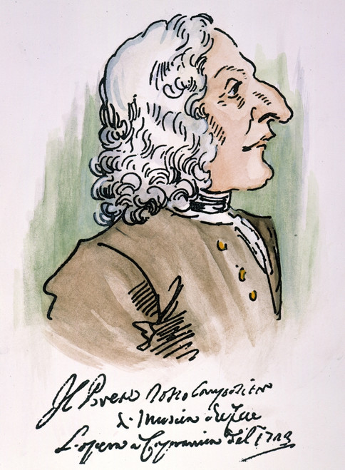 Antonio Vivaldi (1678-1741). /Nitalian Composer. Drawing, 1723, By Pier ...