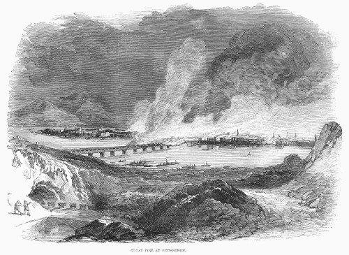 Pittsburgh: Fire, 1845./Nthe Great Fire Of 10 April 1845, Which Burned ...