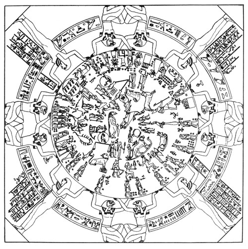 Egyptian Celestial Sphere. /Ncelestial Sphere From The Temple Of Osiris ...