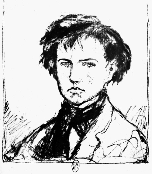 Arthur Rimbaud (1854-1891)./Nfrench Poet. Drawing, 19Th Century, By ...