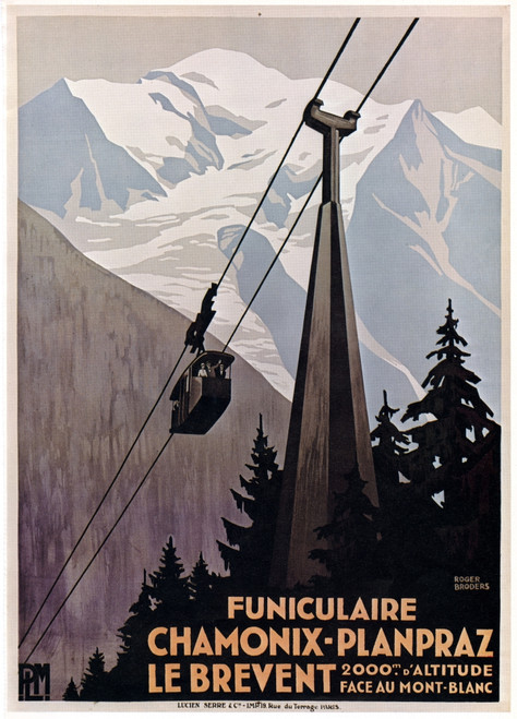 Poster: Cable Car, C1920. /Nfrench Poster Advertising The Gondola Ride ...