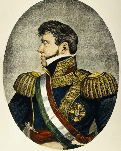 Agustin De Iturbide /N(1783-1824). Mexican Soldier Ad Emperor. Color ...