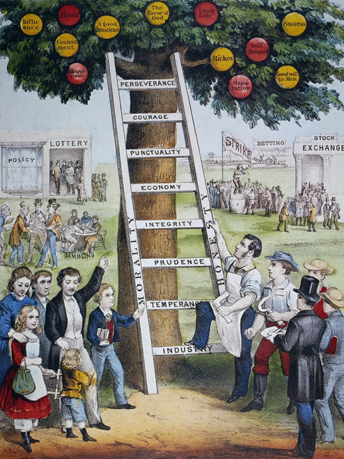Currier & Ives: Fortune./N'Ladder Of Fortune.' /Nlithograph, 1875, By ...