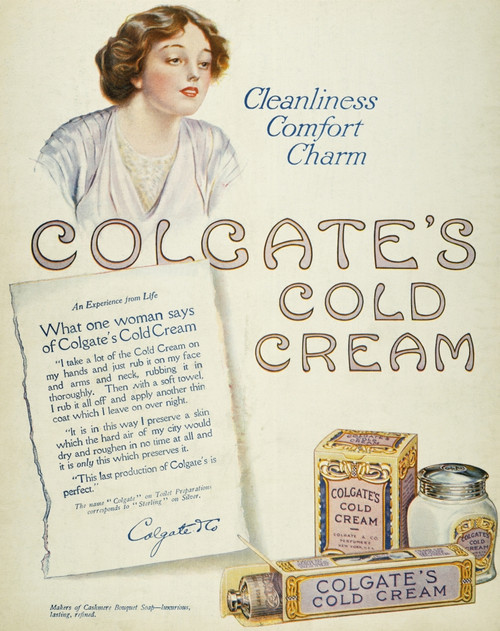 Cold Cream Ad, 1913. /Ncolgate'S Cold Cream Advertisement From An ...