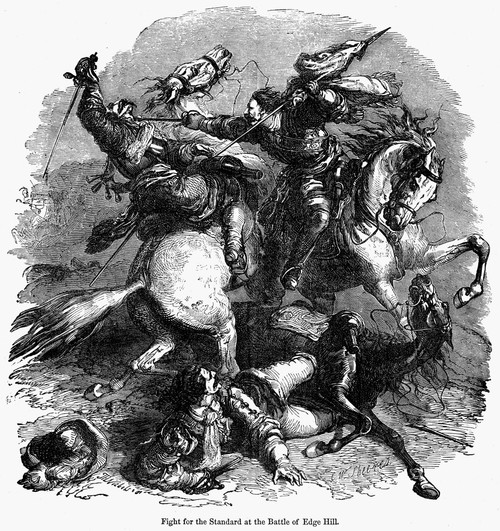 Battle Of Edge Hill, 1642. /N'Fight For The Standard At The Battle Of ...