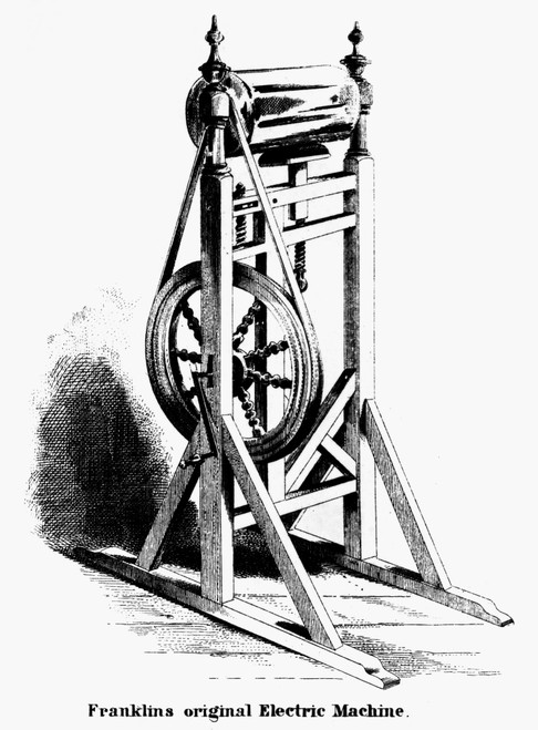 Franklin: Generator, C1747. /Nelectric Generator Invented By Benjamin ...