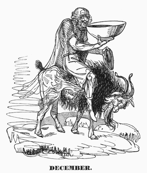 Allegory: December, 1830S. /Nwood Engraving, American, 1830S. Poster ...
