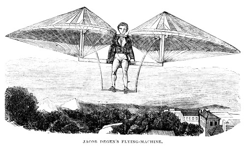 Flying Machine, 1807. /Nflying Machine Invented By Jacob Degen, 1807 ...