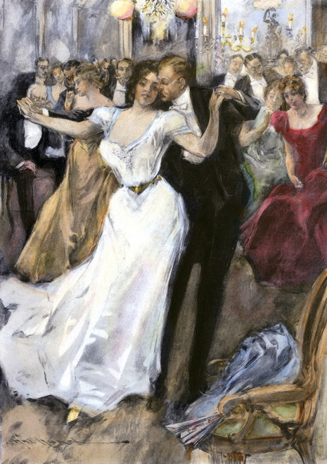 Society Ball, C1900. /Nillustration By Hal Hurst (1865-1938). Poster ...