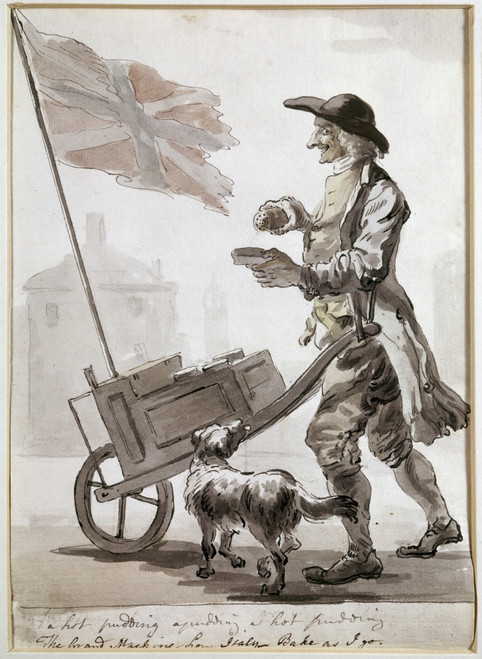Cries Of London, 1759. /Nhot Pudding Seller. Pen And Watercolor By Paul ...