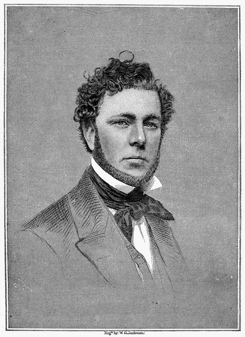 George Steers (1820-1856). /Namerican Shipbuilder. Line Engraving, 19Th ...