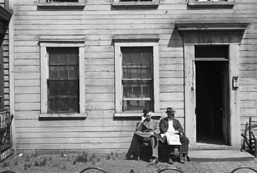 Washington Slum, 1937. /Nmen Sitting In Front Of A House In A Slum ...