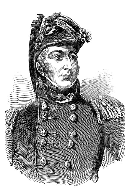 George Cockburn (1772-1853). /Nenglish Admiral. Wood Engraving, English ...