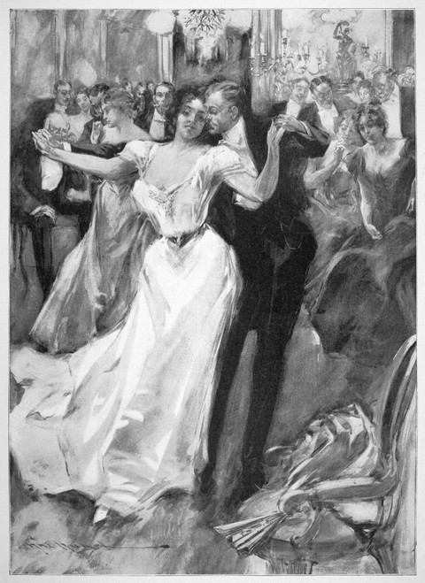 Society Ball, C1900. /Nillustration By Hal Hurst (1865-1938). Poster ...