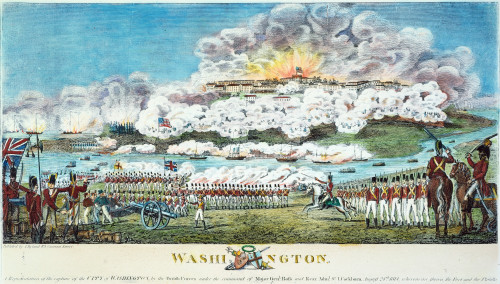 Washington Burning, 1814. /Nthe British Attack On Washington, D.C., On ...
