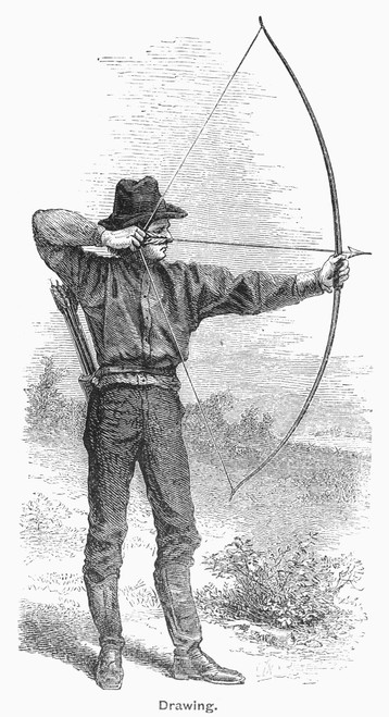 Archer, 1880S. /N'Drawing.' Wood Engraving, English, 1880S. Poster ...