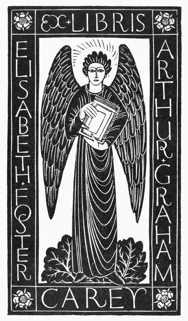 Angel Bookplate, 1928. /Ndesign By Eric Gill. Poster Print by Granger ...