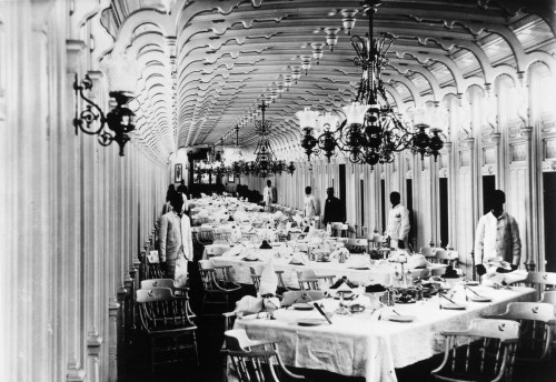Steamboat: Interior, C1890. /Ndining Room Of The Steamboat 'City Of ...