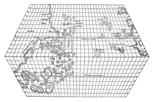 Toscanelli Chart, 1474. /Na 19Th Century German Reconstruction Of Paolo ...