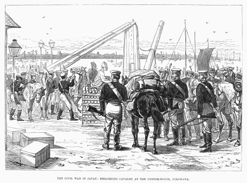 Japan: Civil War, 1877. /Nimperial Cavalry Embarking At The Custom ...