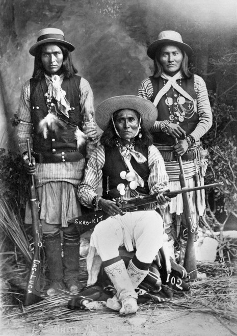 Apache Men, C1909. /Nthree Apache Men From The White Mountain Region Of ...
