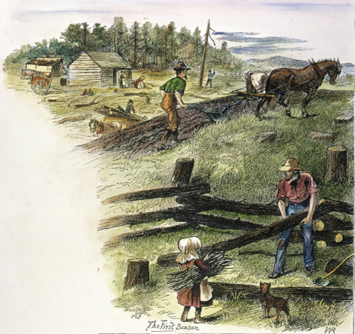 Oregon Trail Emigrants. /Nthe First Season In Oregon Of Newly Arrived ...