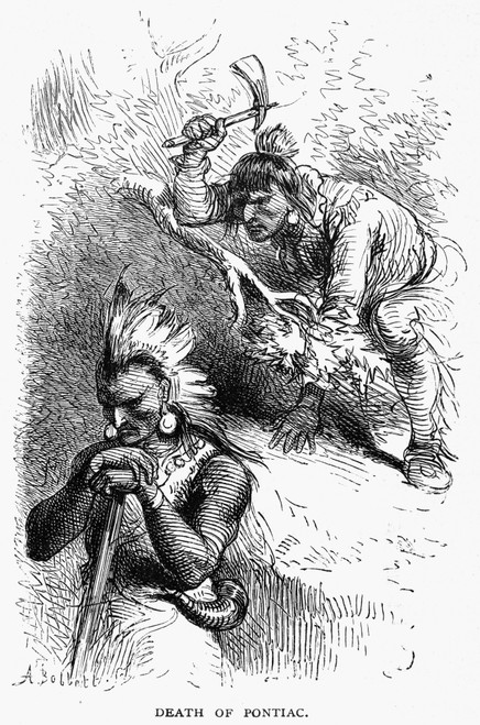 Pontiac (D. 1769). /Nnative American Ottawa Chief. The Death Of Pontiac ...