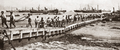 World War I: Tsingtao. /Njapanese Forces Landing At Laoshan Bay At ...