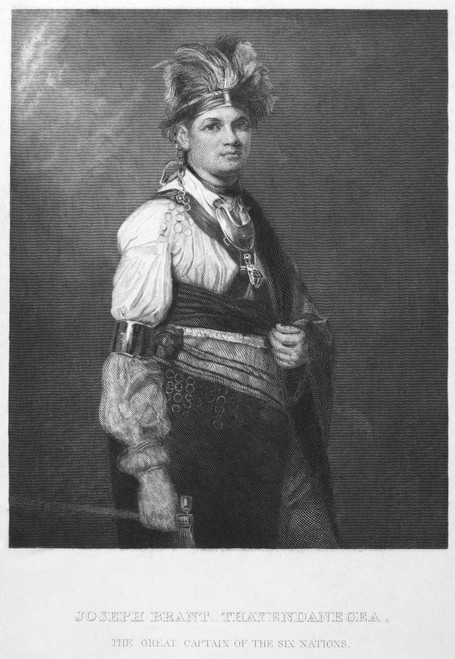 Joseph Brant (1742-1807). /Nnative American Name: Thayendanegea. Mohawk ...