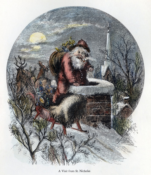 Nast: Santa Claus. /Na Visit From St. Nicholas. Wood Engraving After ...