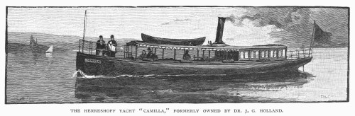 Yacht, 1882. /Nthe Herreshoff Yacht 'Camilla,' Formerly Owned By J.G ...