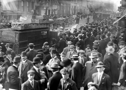 New York: Garbage Strike. /Na Crowd In New York City Gathered Around ...