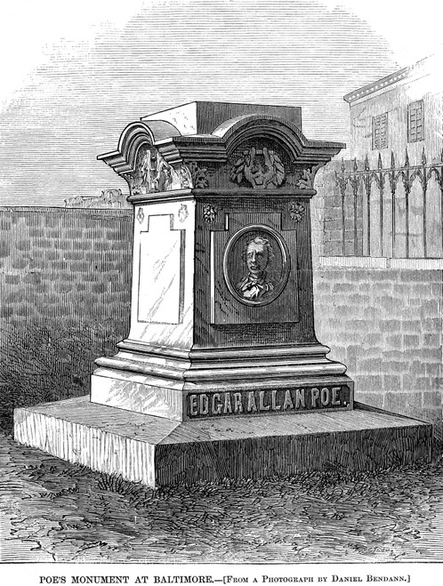 Edgar Allan Poe (1809-1849). /Namerican Writer. Poe'S Monument At ...