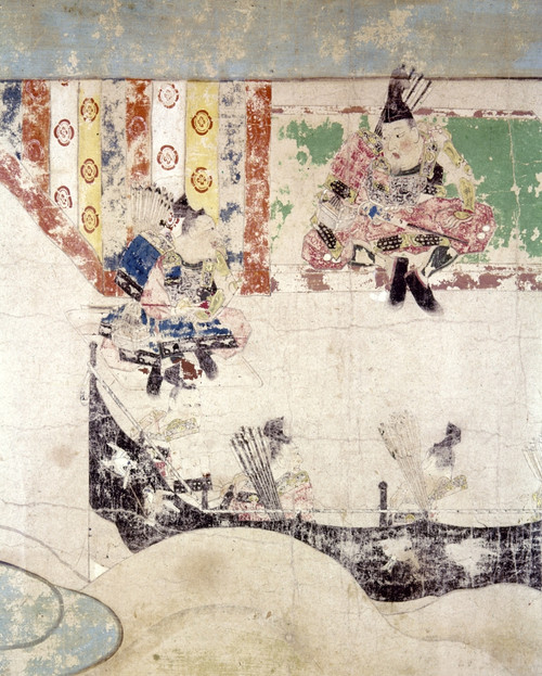 Japan: Warrior, C1086. /Njapanese Warrior In Full Battle Regalia During ...